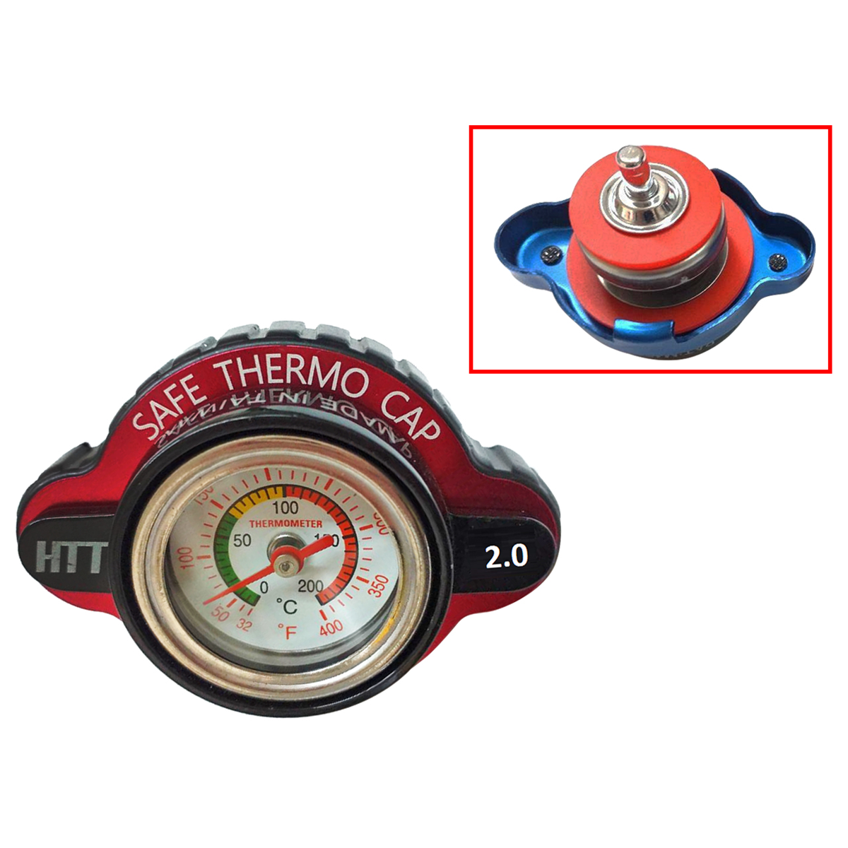Sixty5 Radiator Cap with temp cauge 2.0bar Ho/Ka/Su/Ya | Tarvike.com