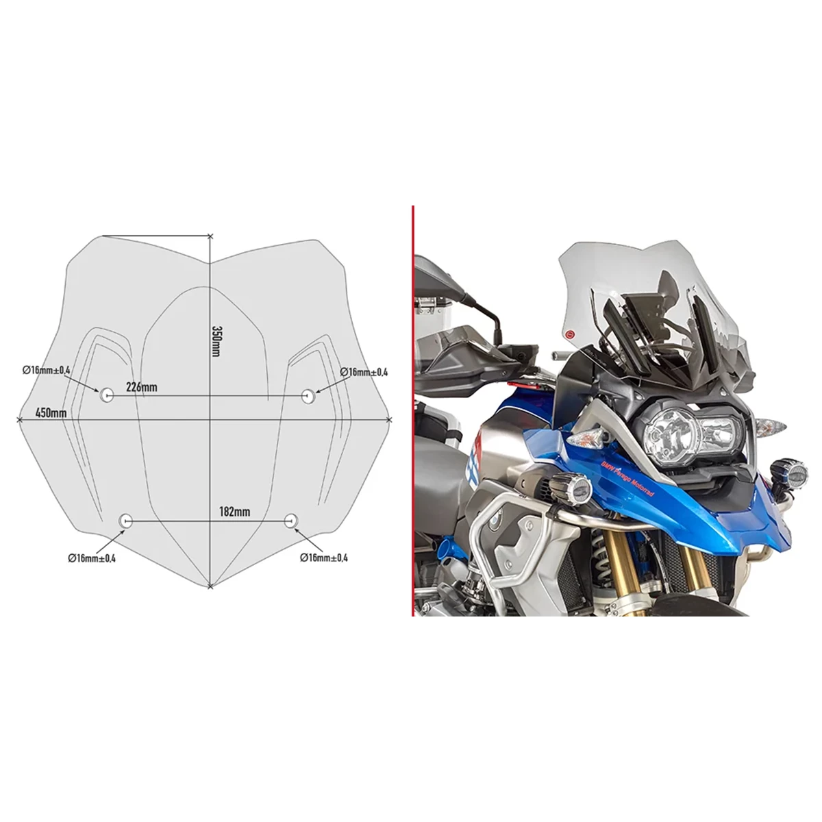 GIVI SPOILER BMW R1200GS '16-17 | Tarvike.com